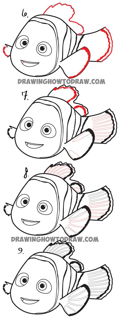 How To Draw Nemo From Disney S Finding Dory Step By Step Drawing Tutorial How To Draw Step