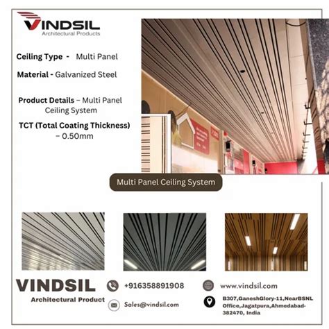 Aluminum Vindsil Multi Panel Ceiling System Thickness 0 5 Mm At ₹ 150 Sq Ft In Ahmedabad