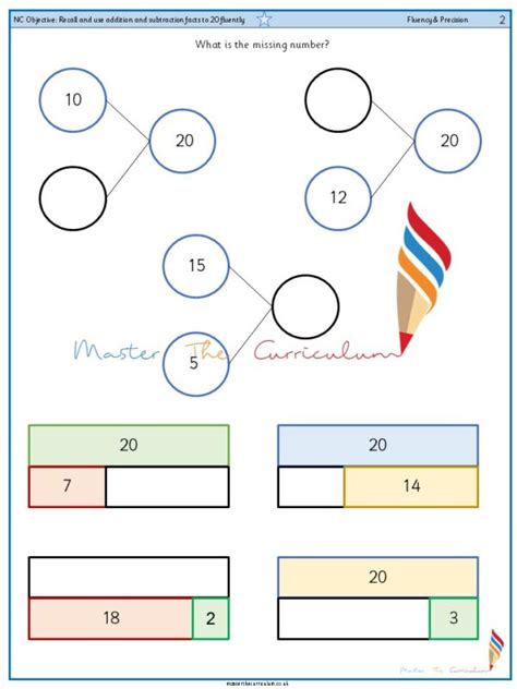 Year 2 Recall And Use Addition And Subtraction Facts To 20 Fluently 7 Master The Curriculum