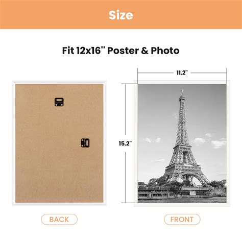 Upsimples 12x16 Frame White 3 Pack Picture Frames 12 X