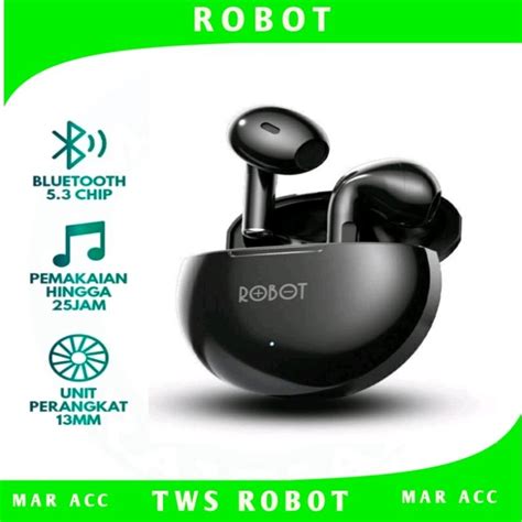 Jual Robot Tws Flybuds T S Semi In Ear Wireless Earbuds Bluetooth Ipx Waterproof Original