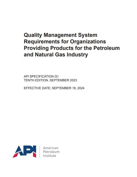 Download Api Spec Q1 10th In Pdf International Technical