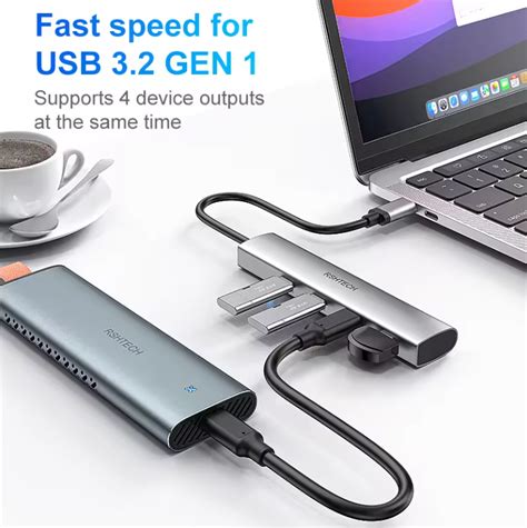 RSHTECH USB C Type C Gen Hub with Ports in זרם ישר מערכות