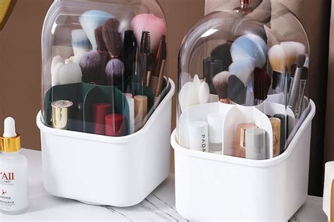 화장품정리용품 회전 브러쉬정리함 립스틱정리함 브러쉬통 꽂이 보관함 사각 타입 오늘의집 쇼핑