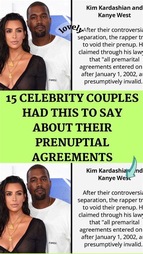 15 Celebrity Couples Had This To Say About Their Prenuptial Agreements Artofit