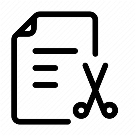 Cut Document Scissors Icon Download On Iconfinder