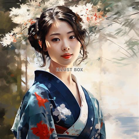 無料イラスト 浴衣美人 01