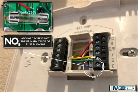 Does Adding C Wire To Thermostat Blow The Fuse HVACseer Com