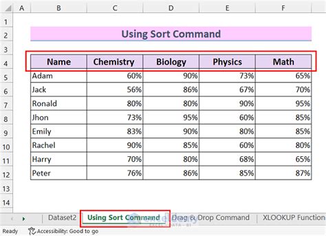 How To Rearrange Columns In Excel To Match Another Sheet 4 Ways