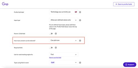 minimum maximum and required custom profile fields
