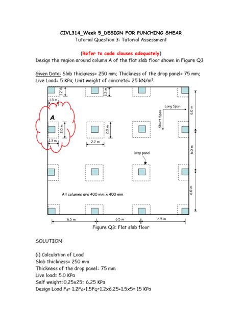 Civl 314 Week 5 Design Workshop Question Solution Pdf