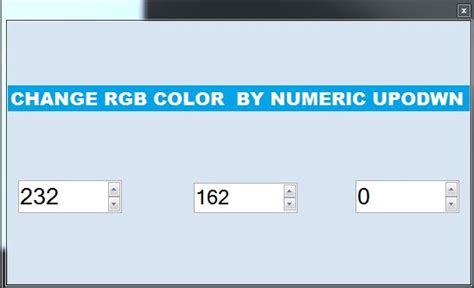 Change Background Color By Fromargb Function In Vb Net One Label Three