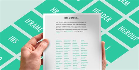 Html Cheat Sheet Zum Downloaden Pdf Datei