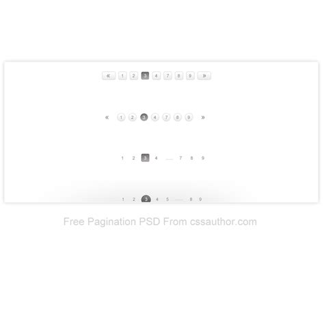 Free Stylish Pagination Psd Download Freebie No 22