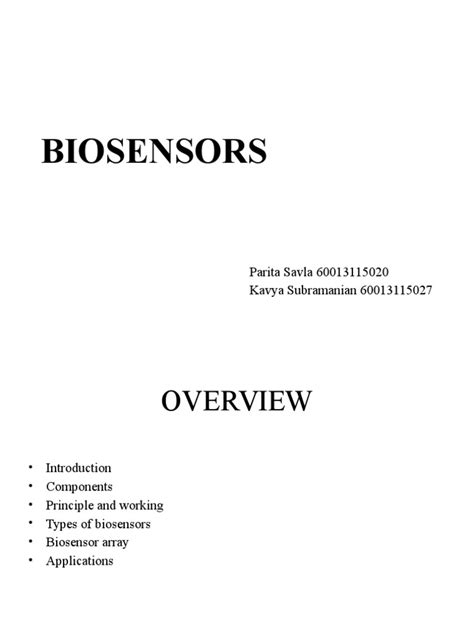 biosensor pdf biosensor dna microarray