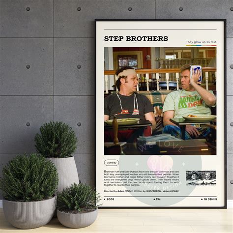 Step Brothers Movie Poster Step Brothers Poster Modern Art Print Aesthetic Room Decor