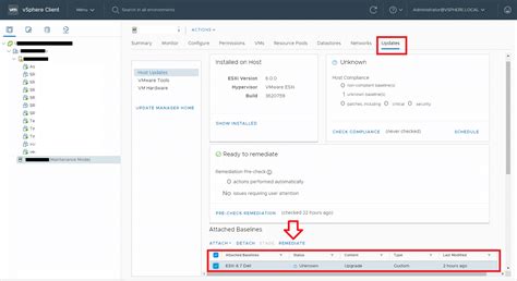 Upgrade Di Host Vmware Vsphere Esxi Dalla Versione 6 0 Alla 6 7 Utilizzando Vsphere Update