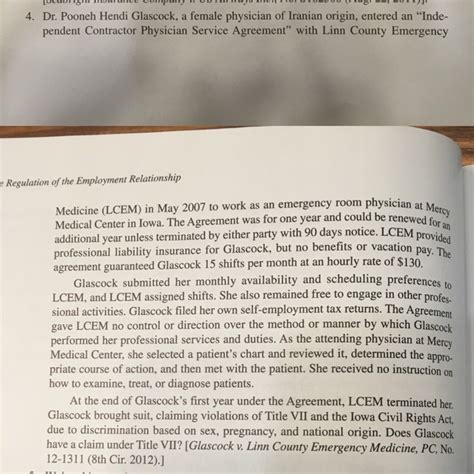 Solved Dr Pooneh Hendi Glascock A Female Physician Of