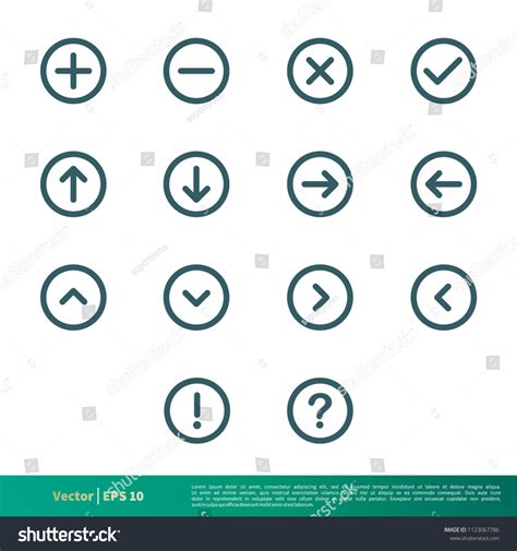 Set Ui Icon Vector Logo Template Stock Vector Royalty Free Shutterstock