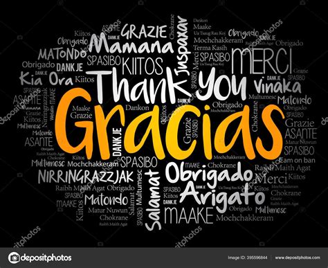 Gracias Obrigado Espanhol Nuvem Palavras Diferentes Idiomas Vetores