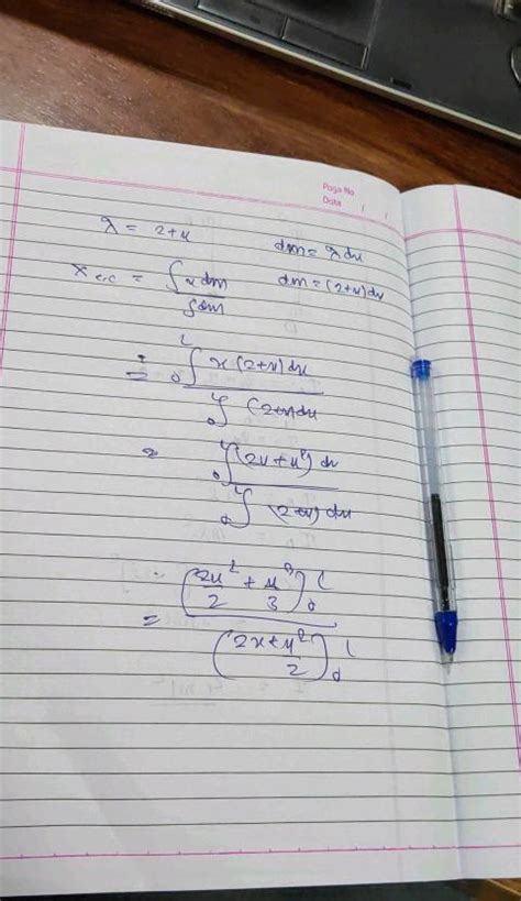 If Linear Density Of A Rod Of Length 3m Varies As 2 X Then The Position Of The Centre Of