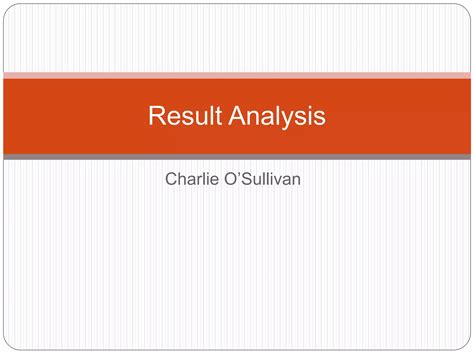 result analysis ppt