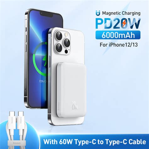 Baseus Magnetic Wireless Power Bank Mah W White Baseus Pakistan
