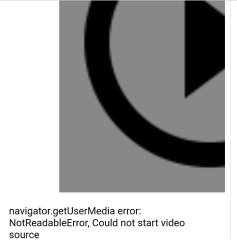 Cordova Navigator MediaDevices GetUserMedia Is Not Working With