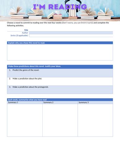 Independent Reading Assignment Teaching Resources