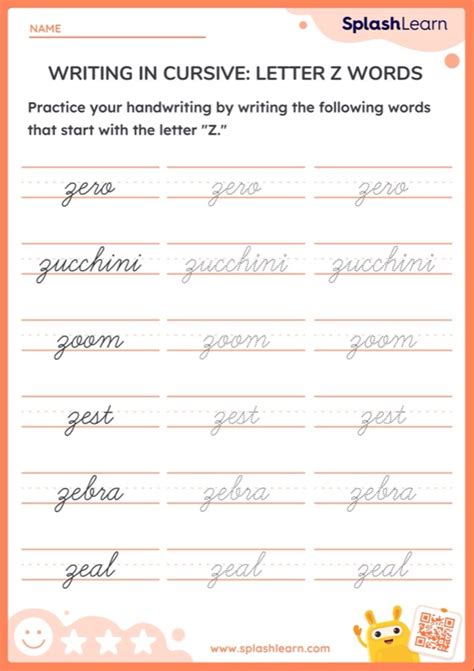 The Letter Z In Cursive