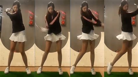 🏌️‍♀️리듬이 없으면 골프가 아니다👍 💖 허지우프로 스윙 미녀골퍼 Youtube