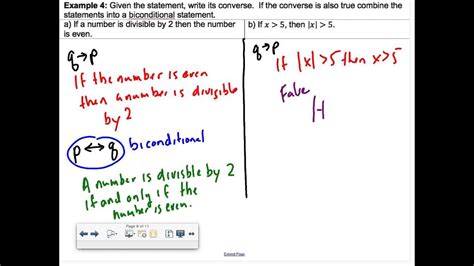 Biconditional Example