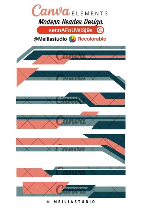 Canva Element Keyword For Geometric Header Design Set NAFoUWISj S Header Design Design