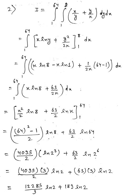 [solved] 2 double integrals questions calcule la integral iterada 10