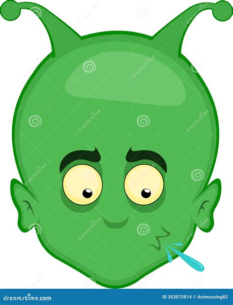 Vector Illustration Head Alien Extraterrestrial Or Martian Character