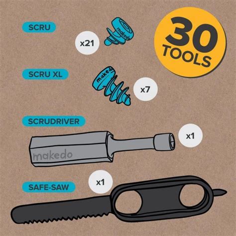 Makedo TOOLKIT For Cardboard Construction Australia