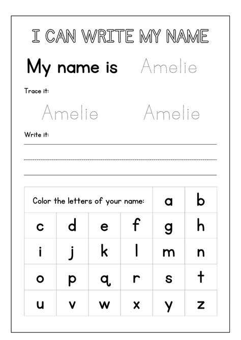 Easy Name Practice Worksheets Library