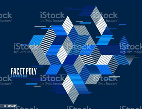 다각형 낮은 폴리 벡터 추상 디자인 광고 또는 인쇄 표지 또는 포스터 배너 또는 카드에 대한 예술적 복고풍 스타일 배경 선형 3d 삼각형 및 큐브 요소입니다 단일 이미지에