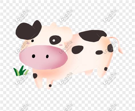 손으로 그린 만화 암소 그림 Png 일러스트 무료 다운로드 Lovepik