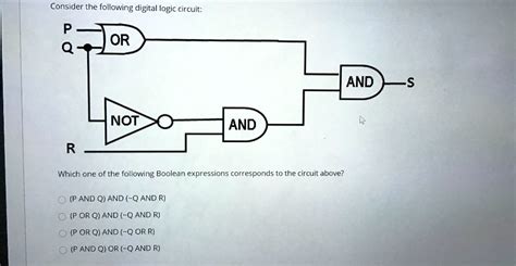 Solved Consider The Following Digital Logic Circuit Or And Ls Not And R Which One Of The