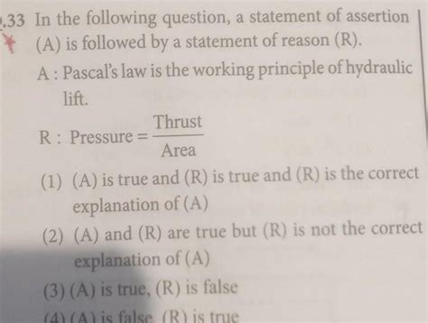 [answered] 33 in the following question a statement of assertion a is