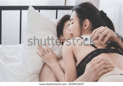 Safe Sex Concept Woman Wearing Black Stock Photo Shutterstock