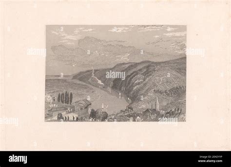 James Baylis Allen 1803â€“1876 British Caudebec 1833 Line Engraving Engravers Proof Stock