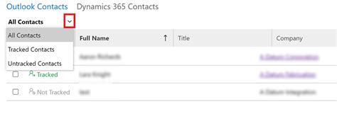 Outlook용 앱을 사용하여 Outlook 연락처 추적dynamics 365 앱 Microsoft Learn