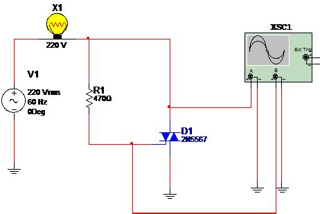TRIAC Test Using The Oscilloscope MSB080E