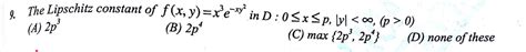Find The Lipschitz Constant Of The Function F X Y X 3 E { Xy 2} In Th
