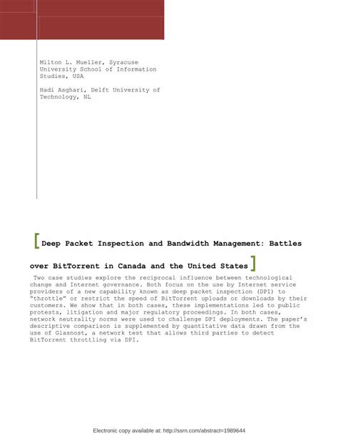 Pdf Deep Packet Inspection And Bandwidth Management Pdf Filedeep Packet Inspection Dpi Is