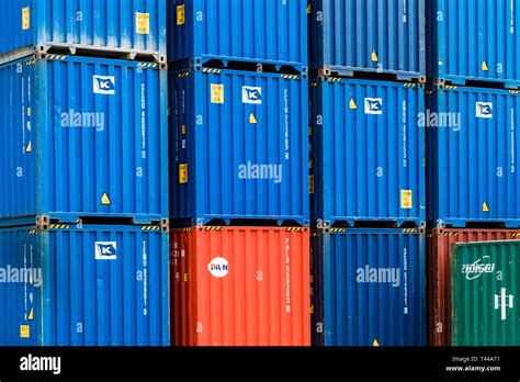 Shanghai China On Jul 04 2016 Scene Of Shanghai Port Container Freight Terminal Stock Photo