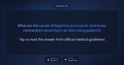 What Are The Causes Of Bigeminy Premature Ventricular Contractions Occurring In An Alternating