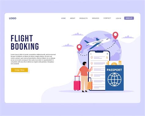 Premium Vector Online Flight Booking Concept Perfect For Web Design Banner Mobile App Landing Page